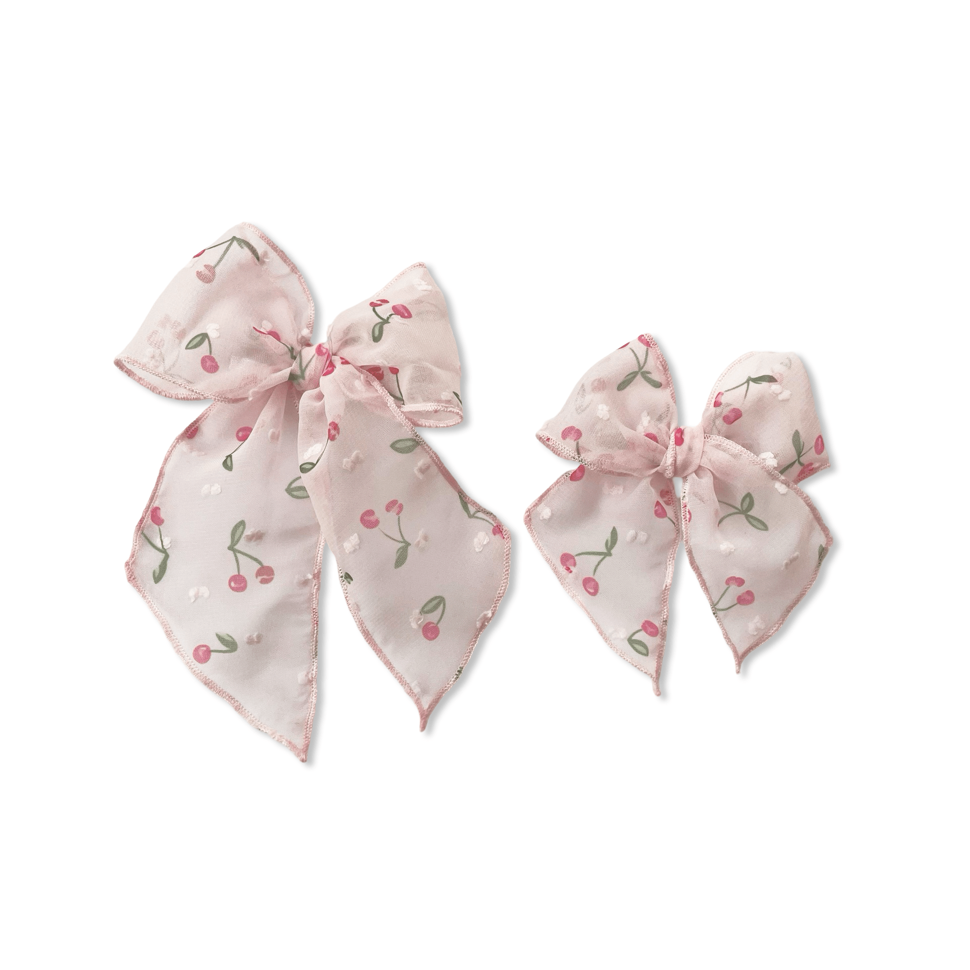 Sheer Dotted Cherries Elle Bow